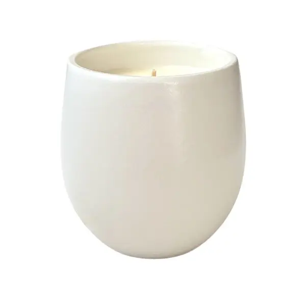 THE ORGANIC CANDLE CO. Organic Vanilla Bean Candle - White