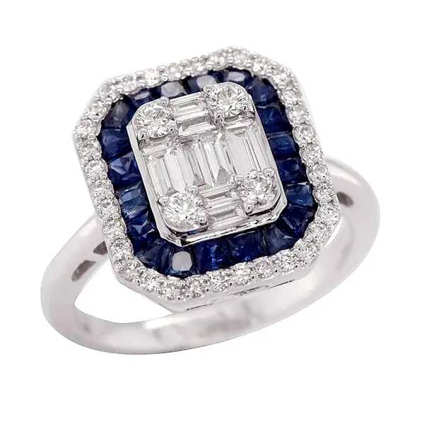 ARTISAN 18k White Gold Sapphire And Diamond Ring - White/blue
