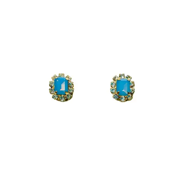 THE PINK REEF Opal Stud Earrings - Blue