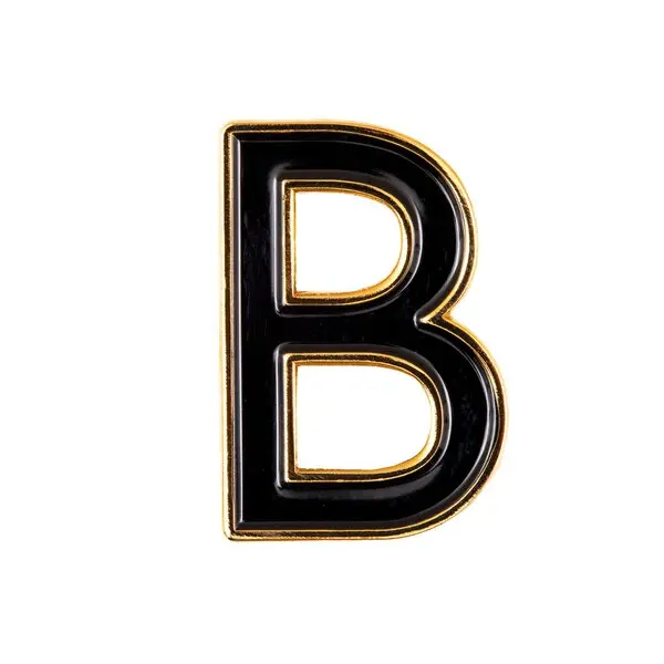MAKE HEADS TURN Enamel Letter B Pin - Black