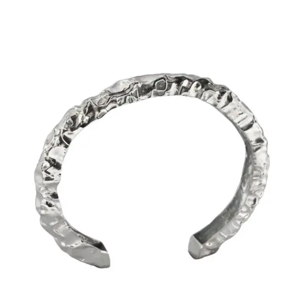 LINYA JEWELLERY Kety Amorphous Thick Bracelet - Silver