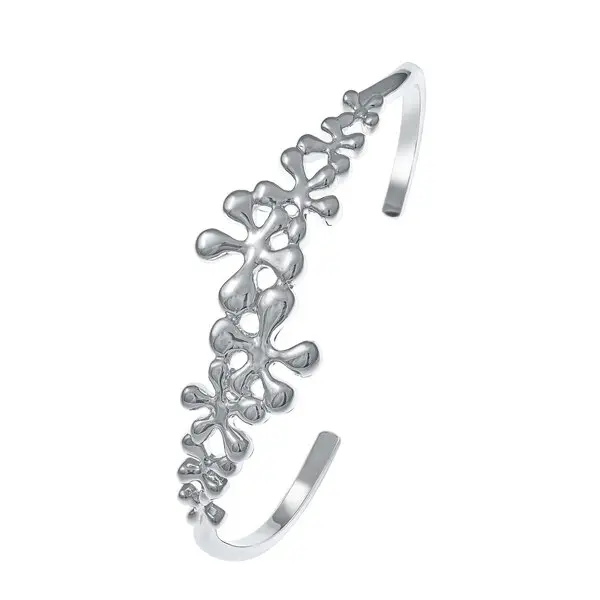 LUCY QUARTERMAINE Sterling Splash Cuff Bangle - Silver