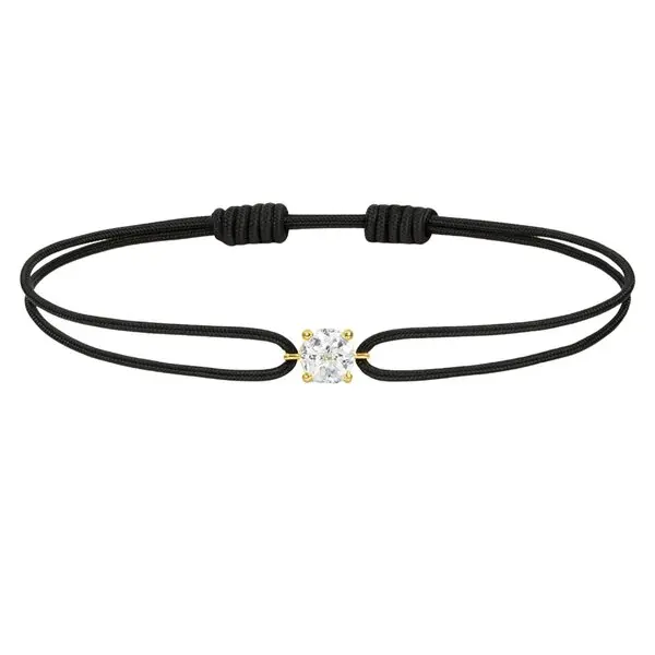 DYAMKA Diamond And Yellow Gold Bracelet - Gold/black