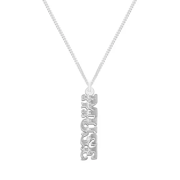 CARTERGORE Sterling "muse" Word Necklace - Silver
