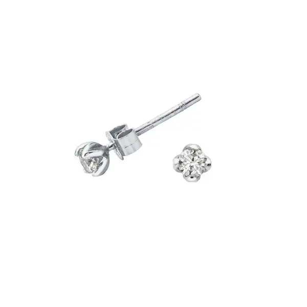 DOWER & HALL 3mm Sapphire Orissa Stud Earrings - White