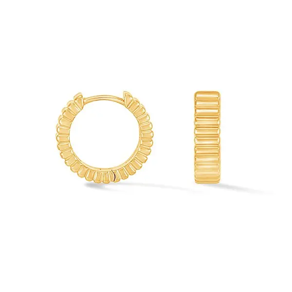 DOWER & HALL Medium Humbug Huggie Hoop Earrings - Gold
