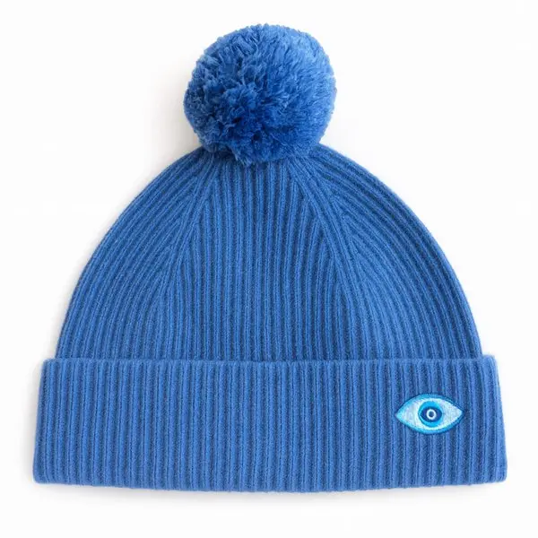 BEIRA Wool And Cashmere Bobble Hat - Blue