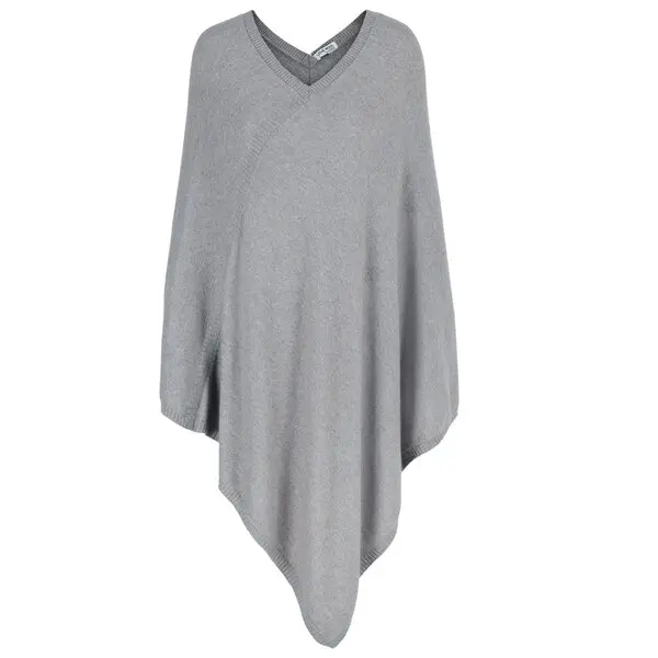 TIRILLM Cashmere Poncho - Grey
