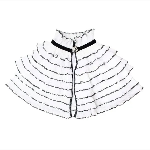 AZIMA MUSAYEVA Oversized Viola Collar - White