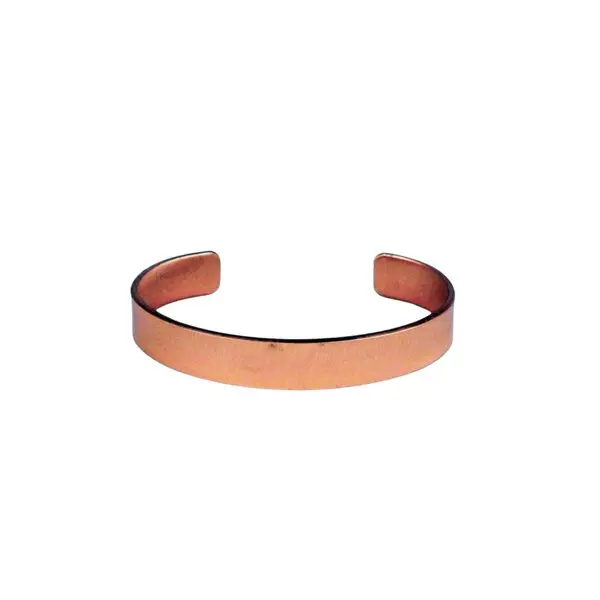 ANATOLIACRAFT Solid Copper Minimalist Cuff Bracelet - Brown