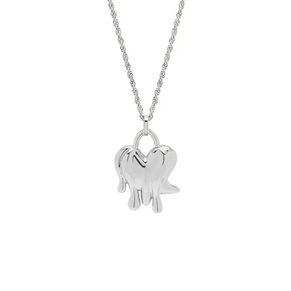 POTOSKA Loff Mini Pendant Rope Necklace - Silver