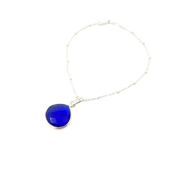 HARFI Sapphire September Birthstone Silver Bracelet - Blue/silver