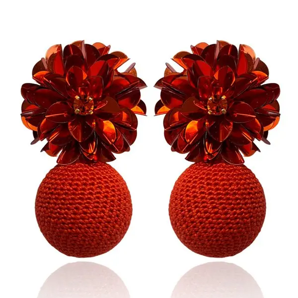 PINAR OZEVLAT Blossom Bonbons Earrings - Orange