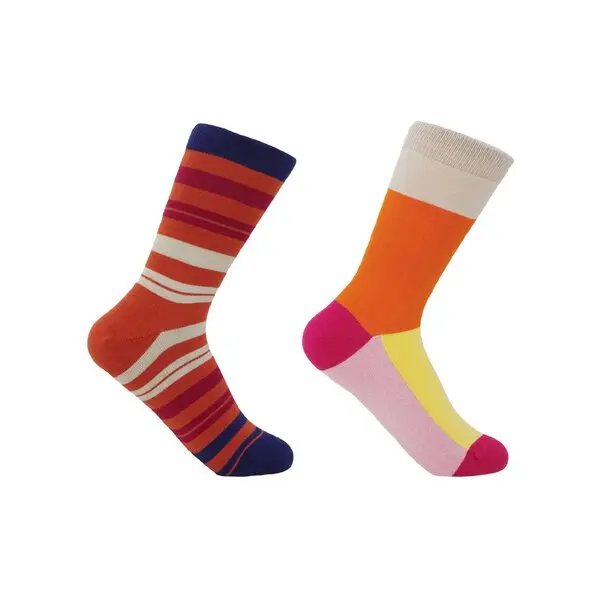 PEPER HAROW - MADE IN ENGLAND Ginger Elizabeth & Victoria Socks Two Pack - Orange