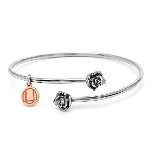 UNALOE Gioia Rose Sterling Bangle - Silver