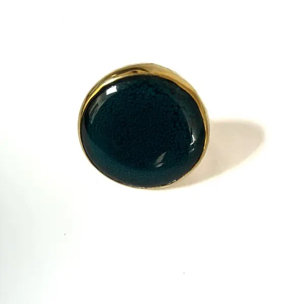 LALA SALAMA Wazi Glass Ring - Blue