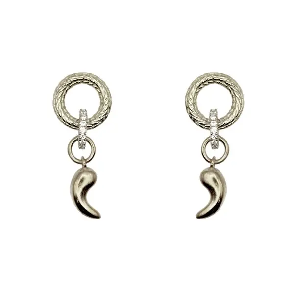 VICSTONENYC FINE JEWELRY Diamond Dangle Earrings - White