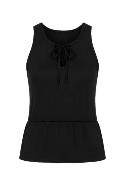 CONQUISTA Sleeveless Tie Top