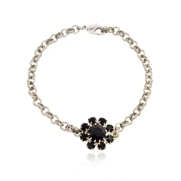 ROSASPINA FIRENZE Florentine Garden Swarovski Crystal Bracelet - Black