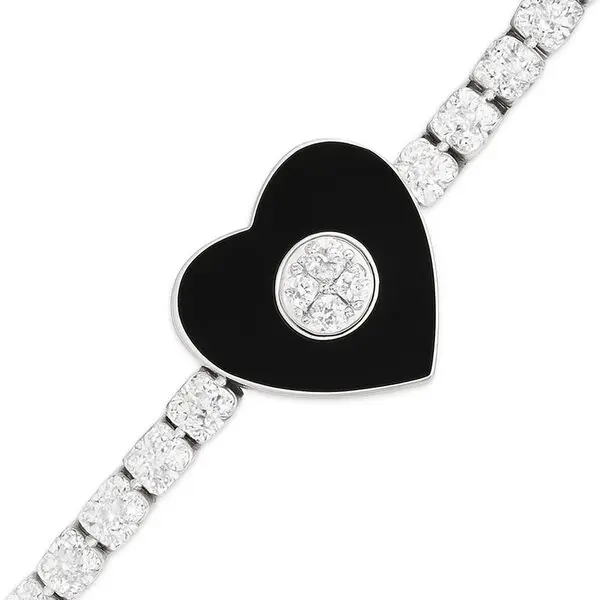 MAISON DE GALA Midnight Heart Bracelet - Silver