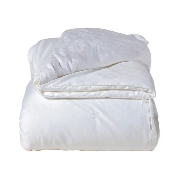 SOFT STROKES SILK Pure Silk Filled Duvet Long Strand Mulberry Silk Floss Fill Queen Size, 1.5 Kgs, Cotton Shell - White