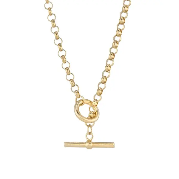 AUREE JEWELLERY Fernshaw Vermeil T-bar Belcher Link Necklace - Gold