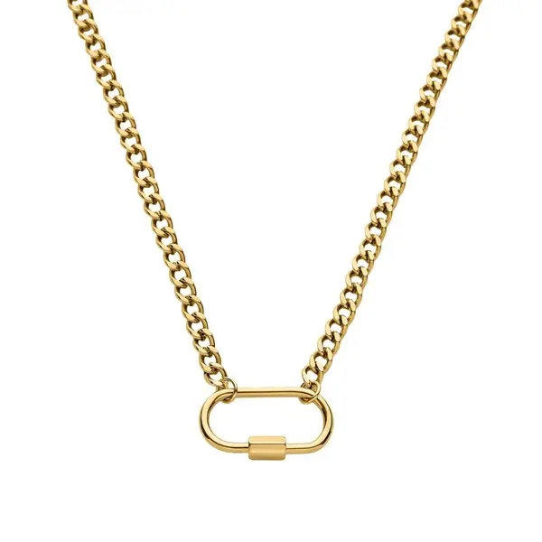 BERMUDA WATCH COMPANY Maivelle Lexi Carabiner Chain Necklace - Gold
