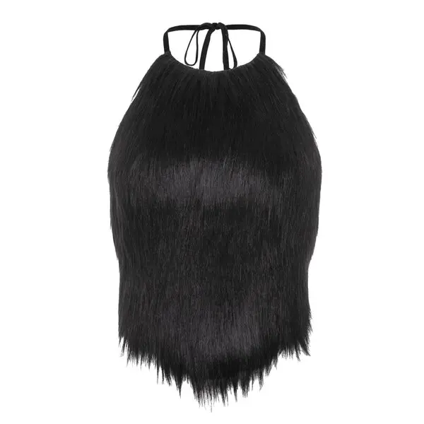 SEROTONINN Faux Fur Halter Top