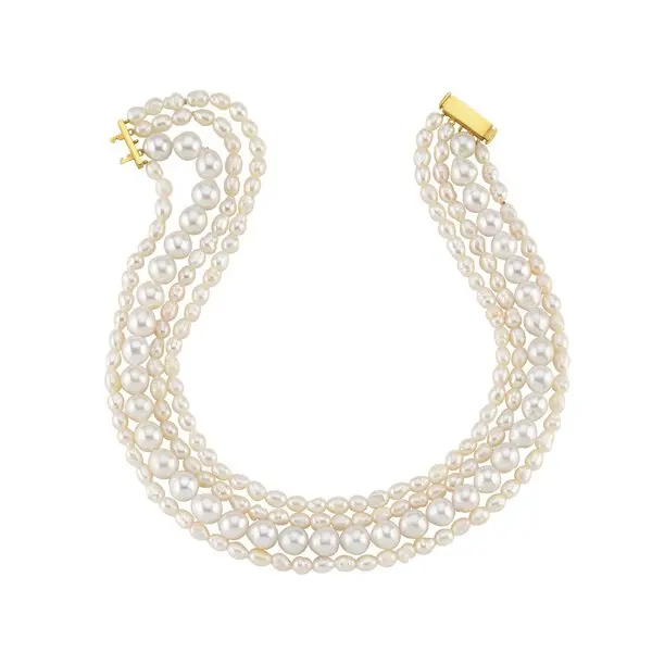LINYA JEWELLERY Amour Multi Pearl Choker - Gold
