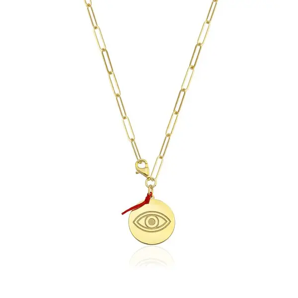 THE PHEIA Evil Eye Medallion Necklace - Gold