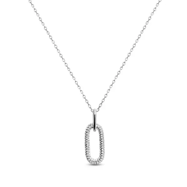 CLEMENCE WREN Silver And White Gemstone Pendant Necklace - Silver/white