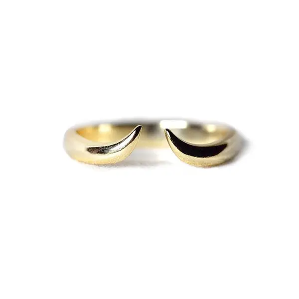 VICSTONENYC FINE JEWELRY Horn Cuff Ring - Gold
