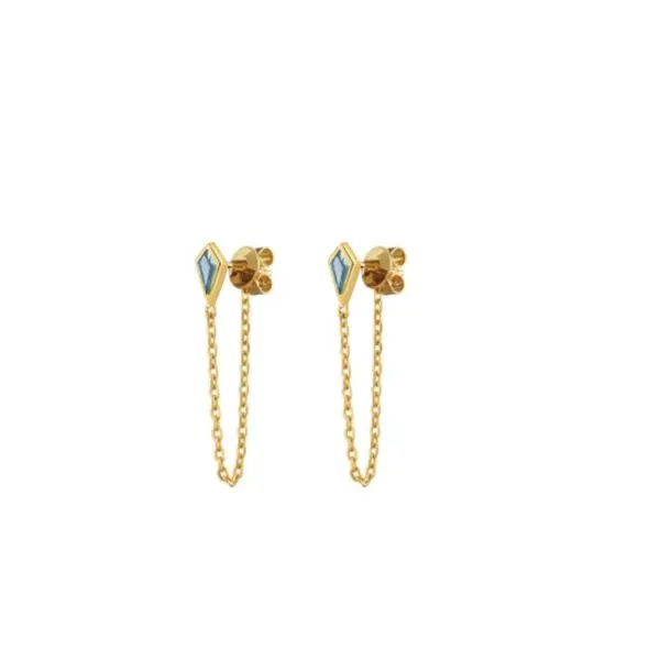 ADRIANA PAPPAS DESIGNS Kite Dangle Earrings - Gold/blue