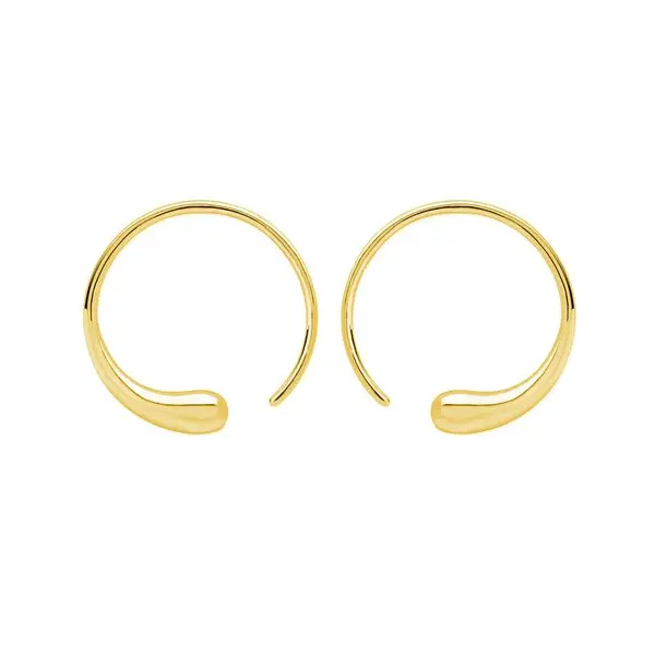 LUCY QUARTERMAINE Luna Vermeil Hoop Earrings - Gold