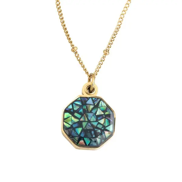 STARFISH PROJECT Cherished Reflections Locket - Green/blue/gold