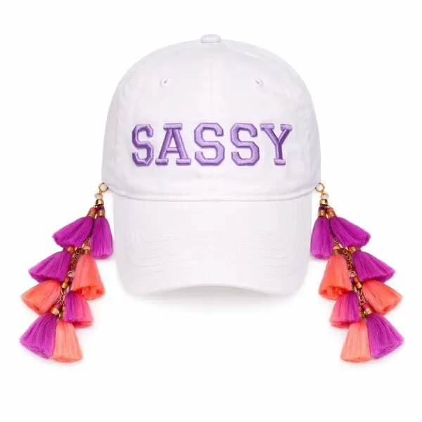 JULIA CLANCEY Tasseltastic Baseball Cap - White