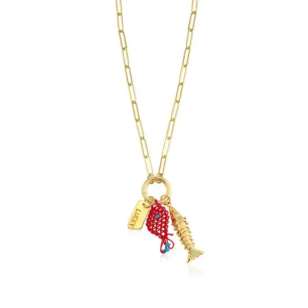 THE PHEIA Mixed Charm Necklace - Gold