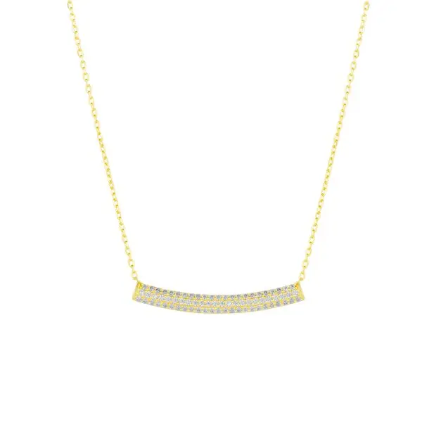 SPERO LONDON Gold And White Gold Bar Necklace - Gold/white