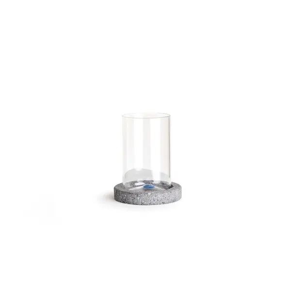 And Jacob Bathroom Toothbrush Tumbler With Lava Stone Base - Grey
