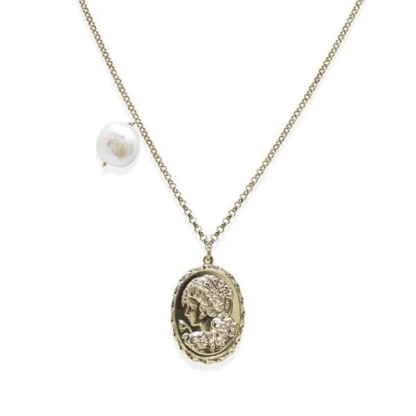 VINTOUCH ITALY Proserpine Gold-plated Necklace - White/gold
