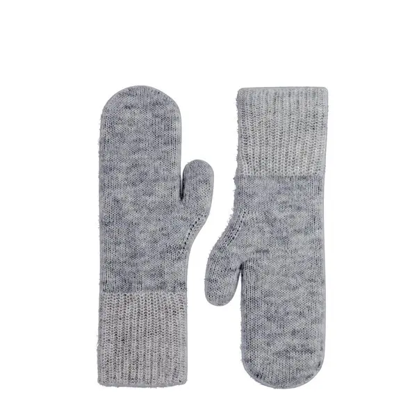 ALPACA LOCA Knitted Alpaca Wool Mittens - Grey