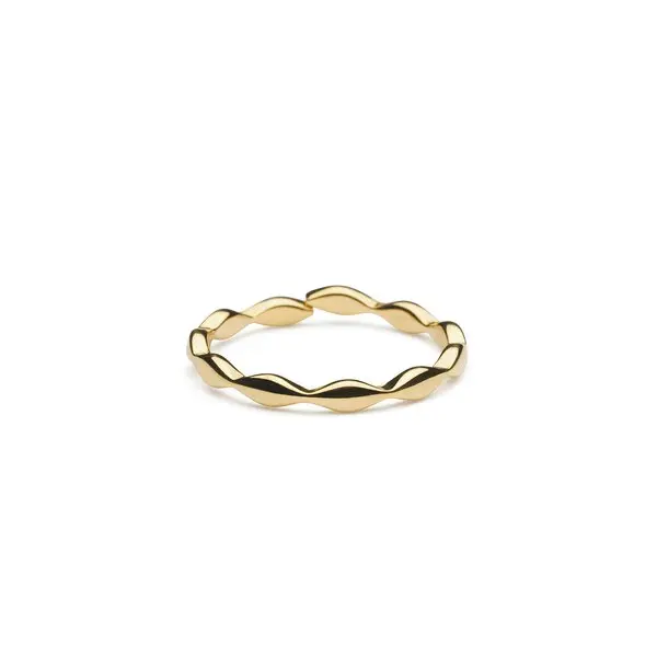 SHABELLA NYC Adjustable Beaded Marquise Ring - Gold