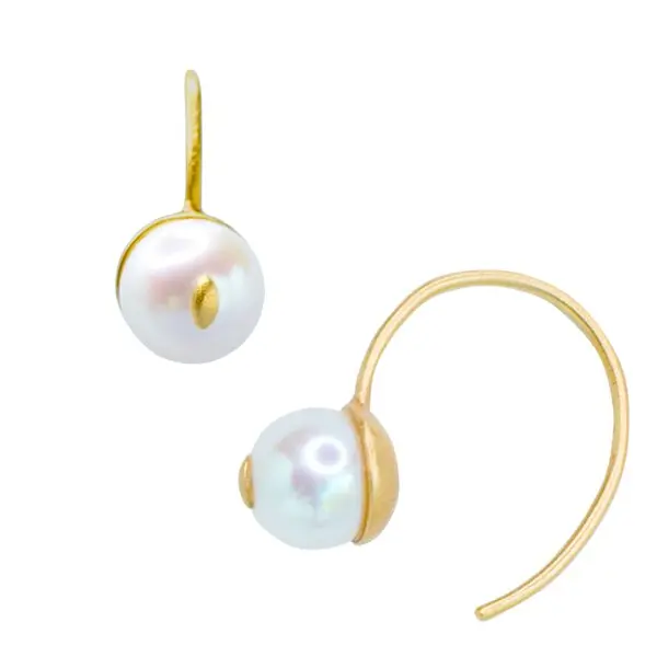BOMBYX HOUSE Freshwater Pearl Drop Earrings - White