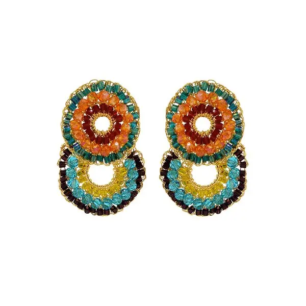 LAVISH BY TRICIA MILANEZE Cascade Earrings - Brown/yellow