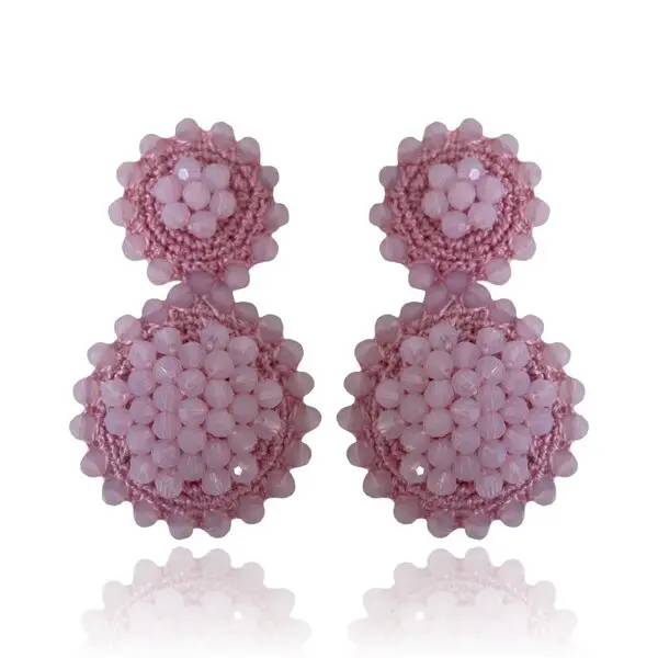 PINAR OZEVLAT Sunflower Drop Earrings - Pink