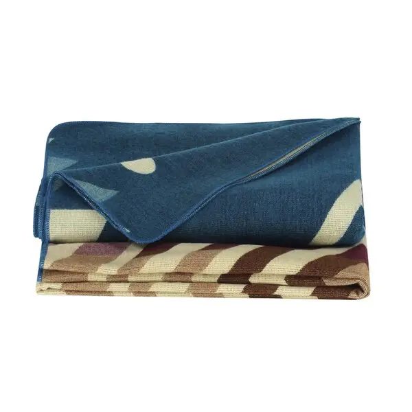 ALPACA LOCA Plaid/throw Native Diagonal Alpaca Wool