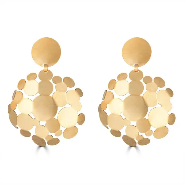 Y.HAN DESIGN Drop Circle Earrings - Gold
