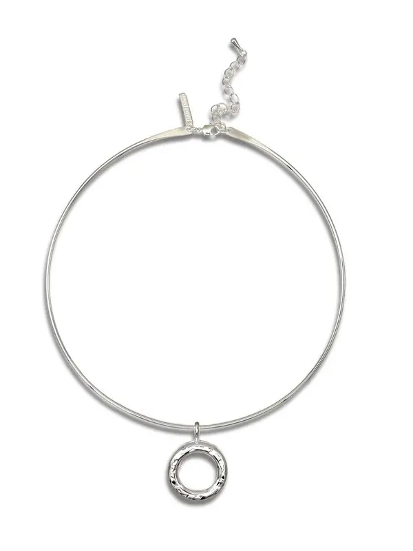 JAREDJAMIN Doughnut Pendant Collar Necklace - Silver