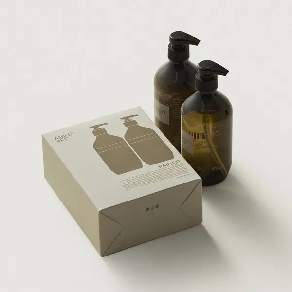ASHLEY & CO Pair Up Hand Wash & Lotion Set In Bubbles & Polkadots - Black