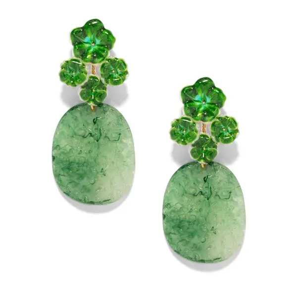 THE PINK REEF Imperial Jade Drop Earrings - Green